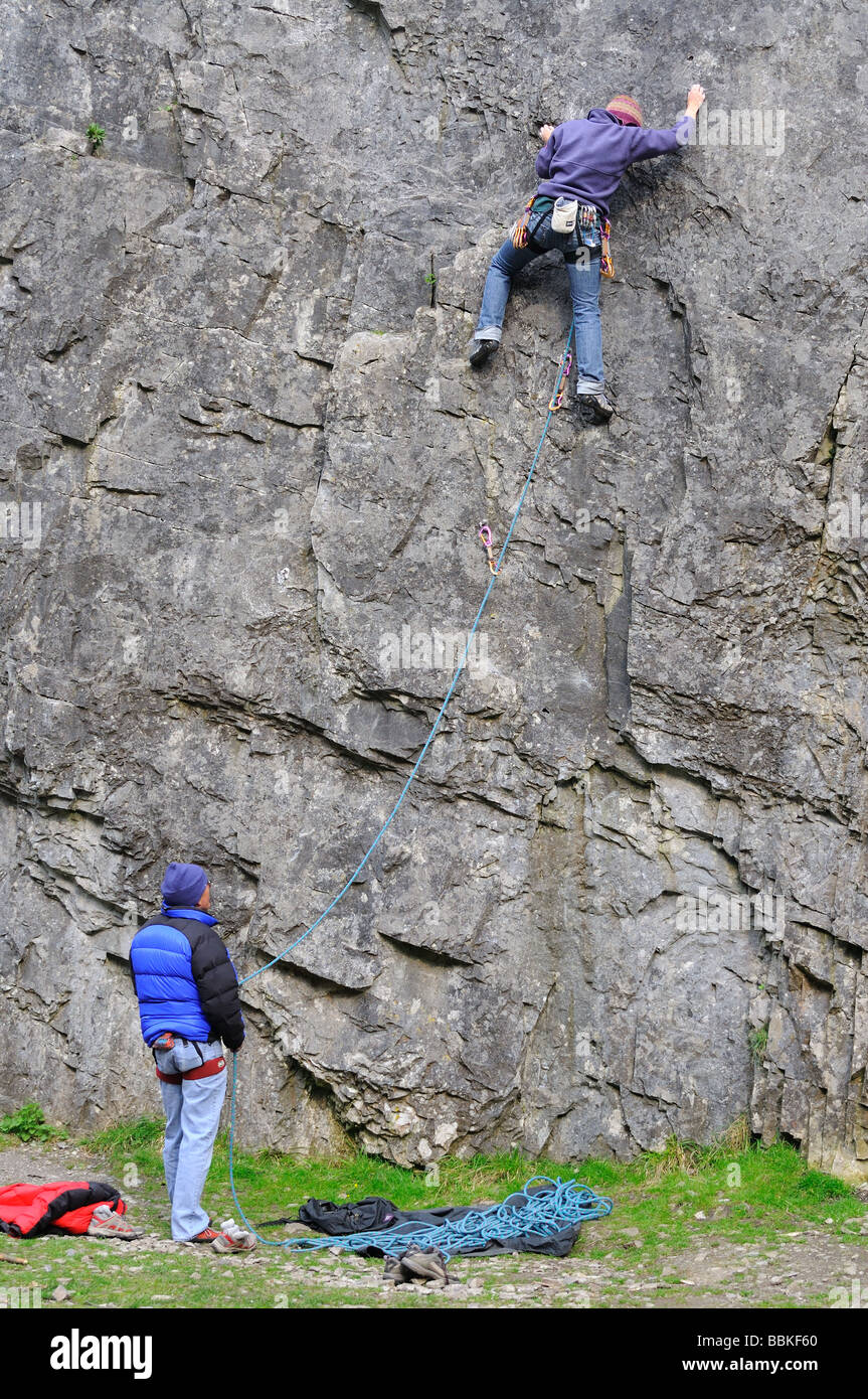 Rock climbing cheddar gorge hi-res stock photography and images - Alamy