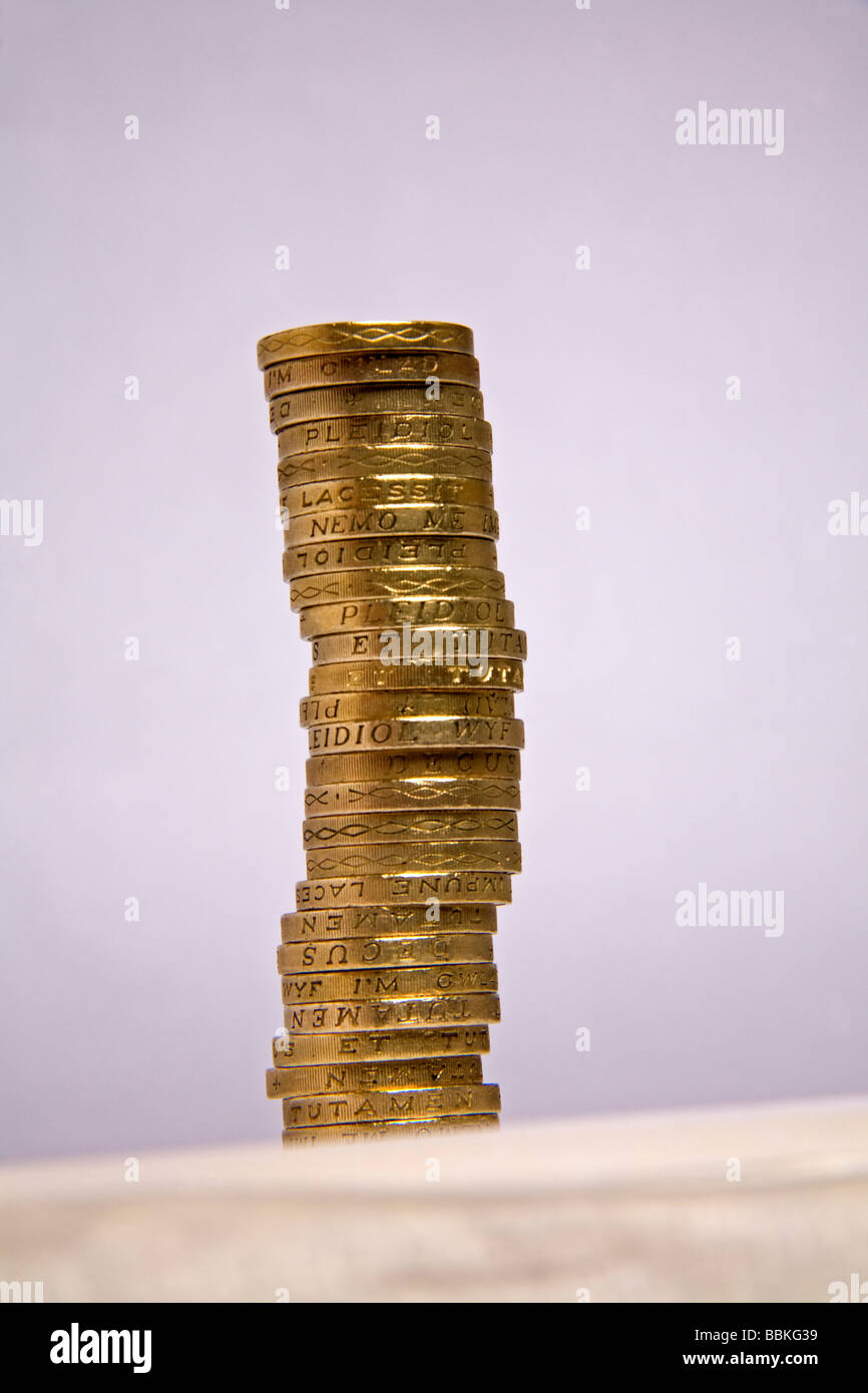 Stack money pound coins hi-res stock photography and images - Alamy