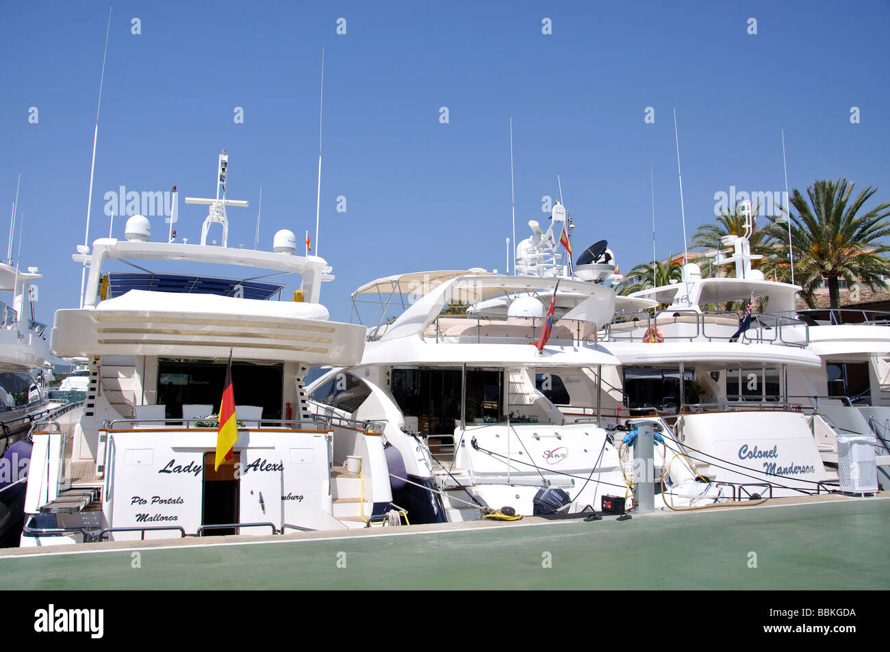 Marina view, Puerto Portals, Portal Nous / Bendinat, Mallorca, Balearic ...
