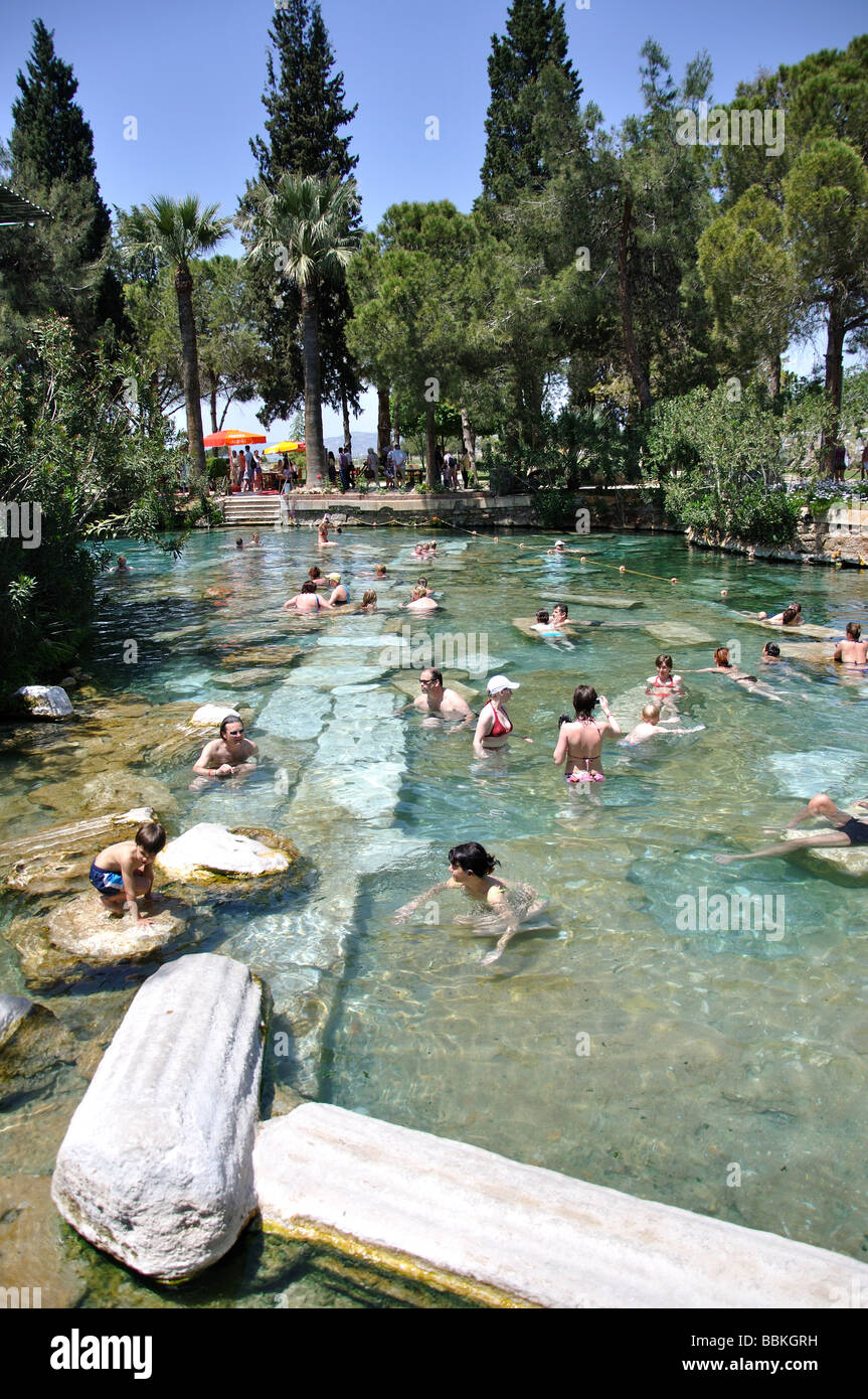 The sacred pools of Apollo, Hierapolis, Denizli Province, Republic of ...