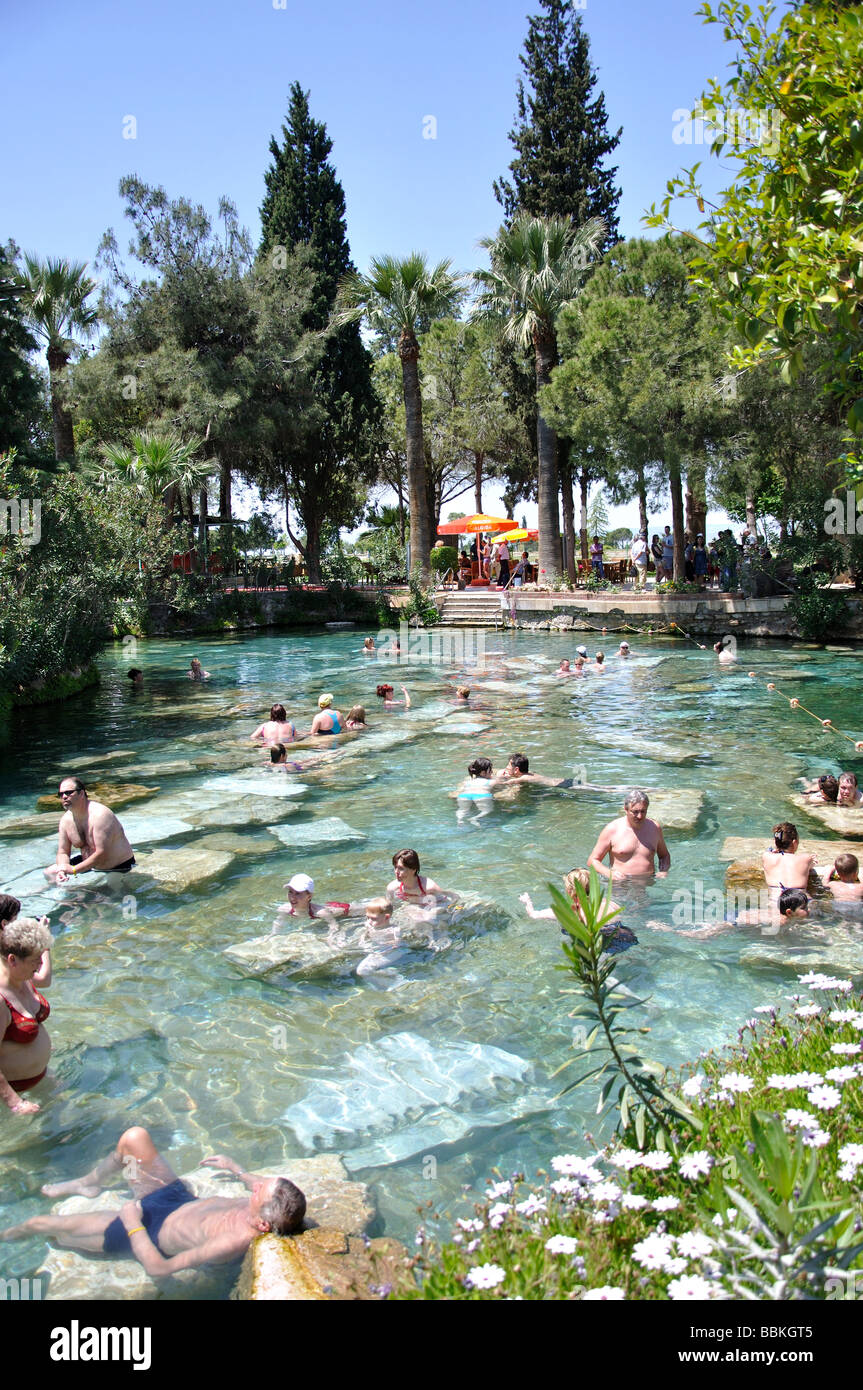 The sacred pools of Apollo, Hierapolis, Denizli Province, Republic of ...