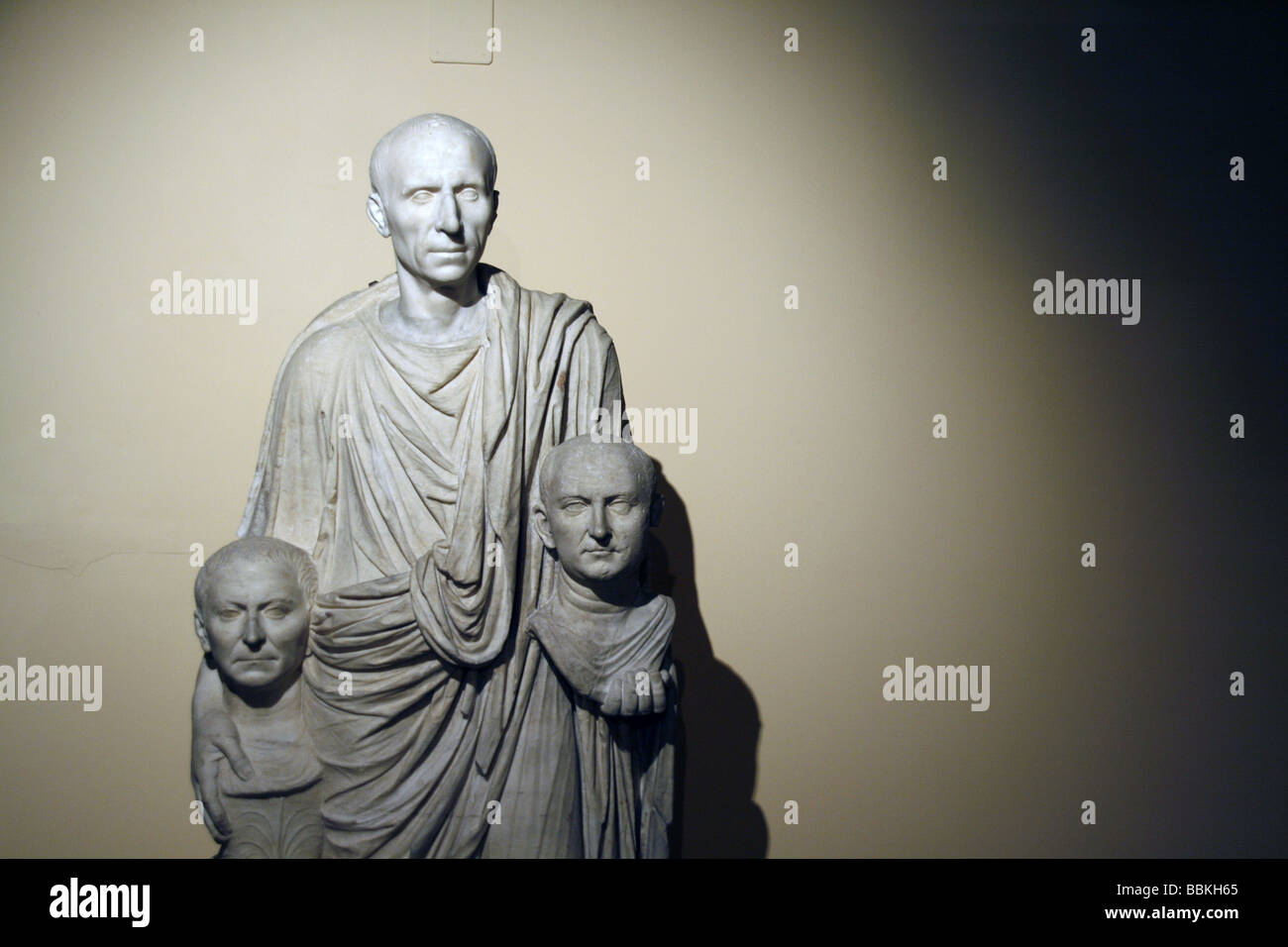 roman funeral statue at the centrale montemartini power station museum ...
