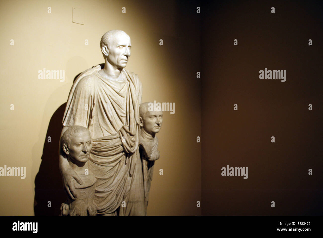roman funeral statue at the centrale montemartini power station museum ...