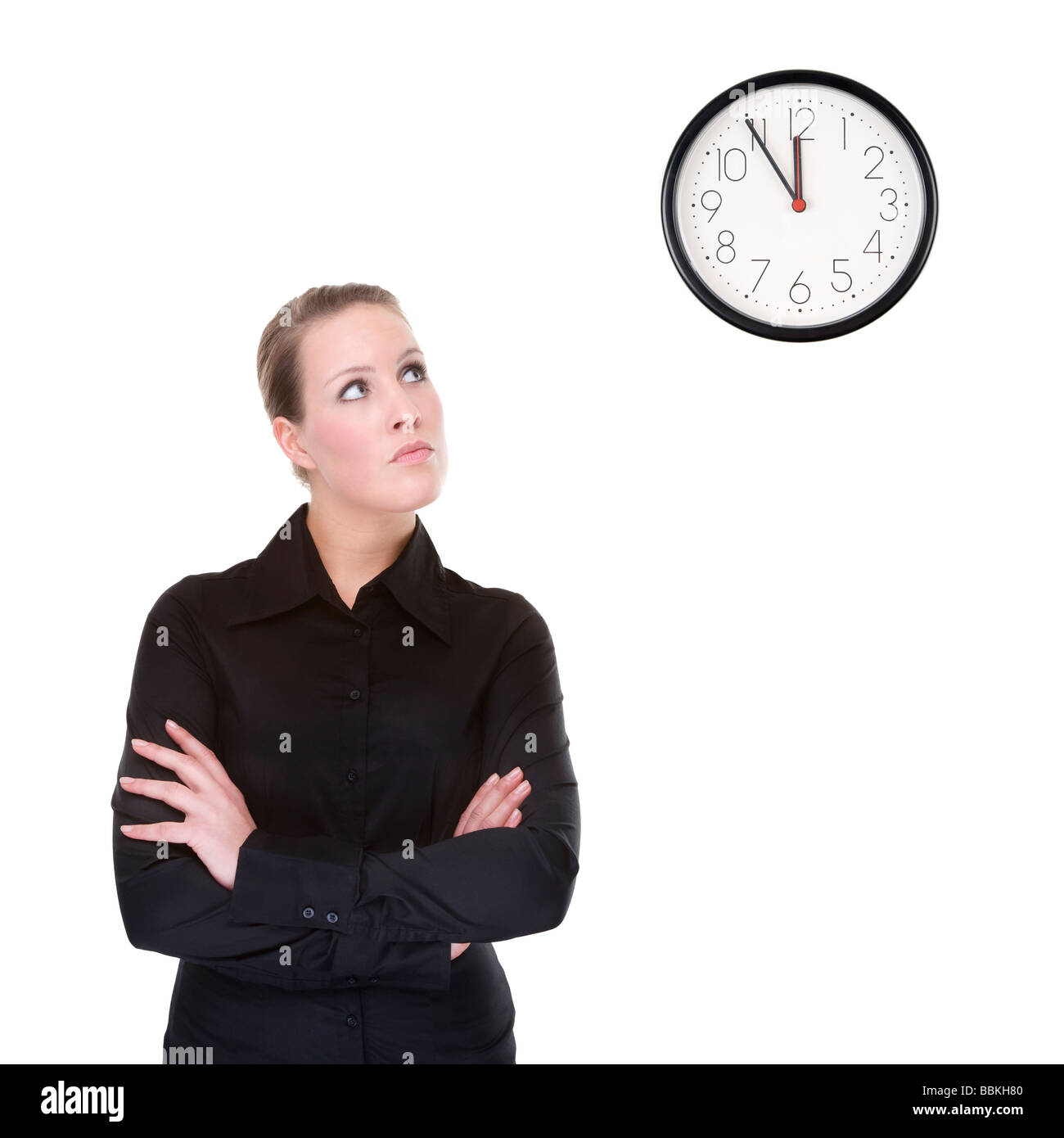 Black clock arms Cut Out Stock Images & Pictures - Alamy