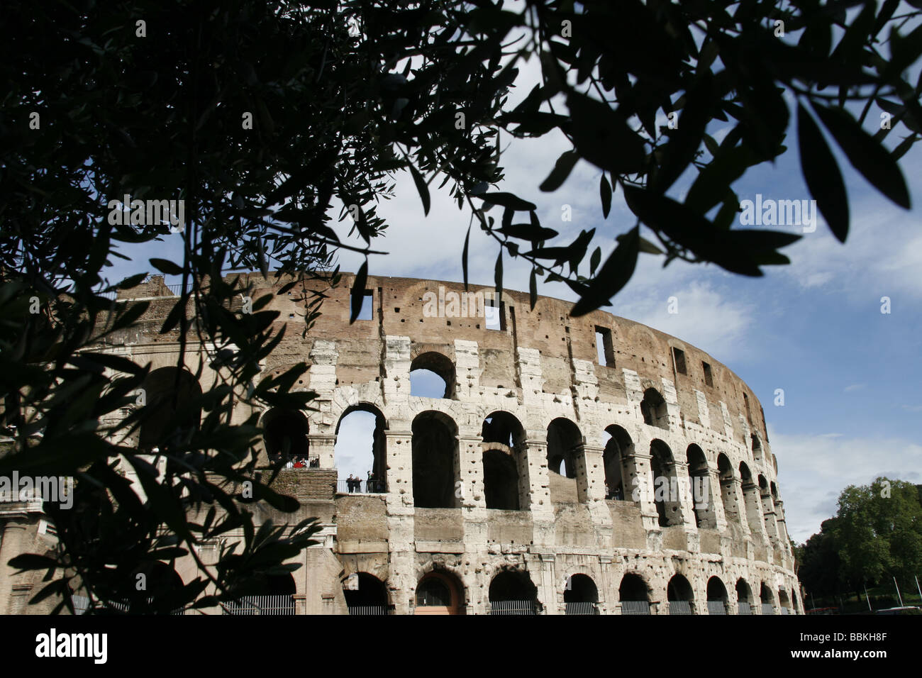 colosseum amphitheatre outside exterior wall facade, rome Stock Photo ...