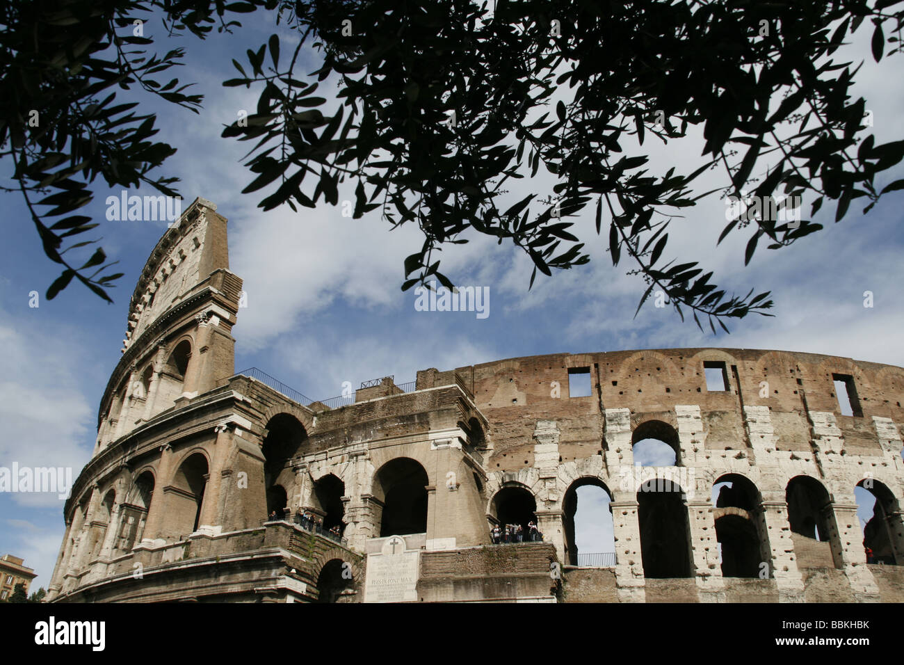 colosseum amphitheatre outside exterior wall facade, rome Stock Photo ...
