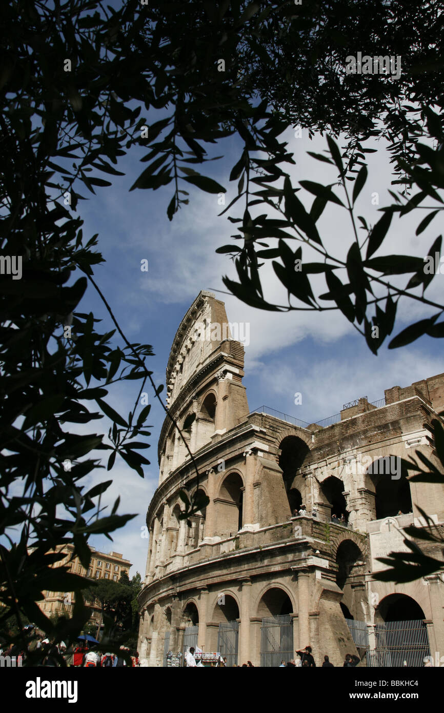 colosseum amphitheatre outside exterior wall facade, rome Stock Photo ...