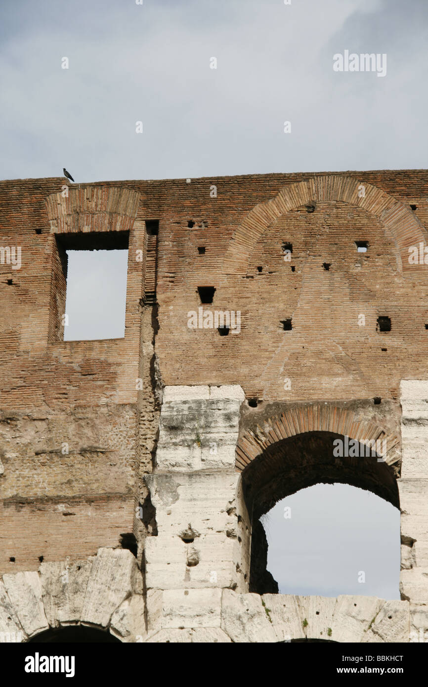 colosseum amphitheatre outside exterior wall facade, rome Stock Photo ...