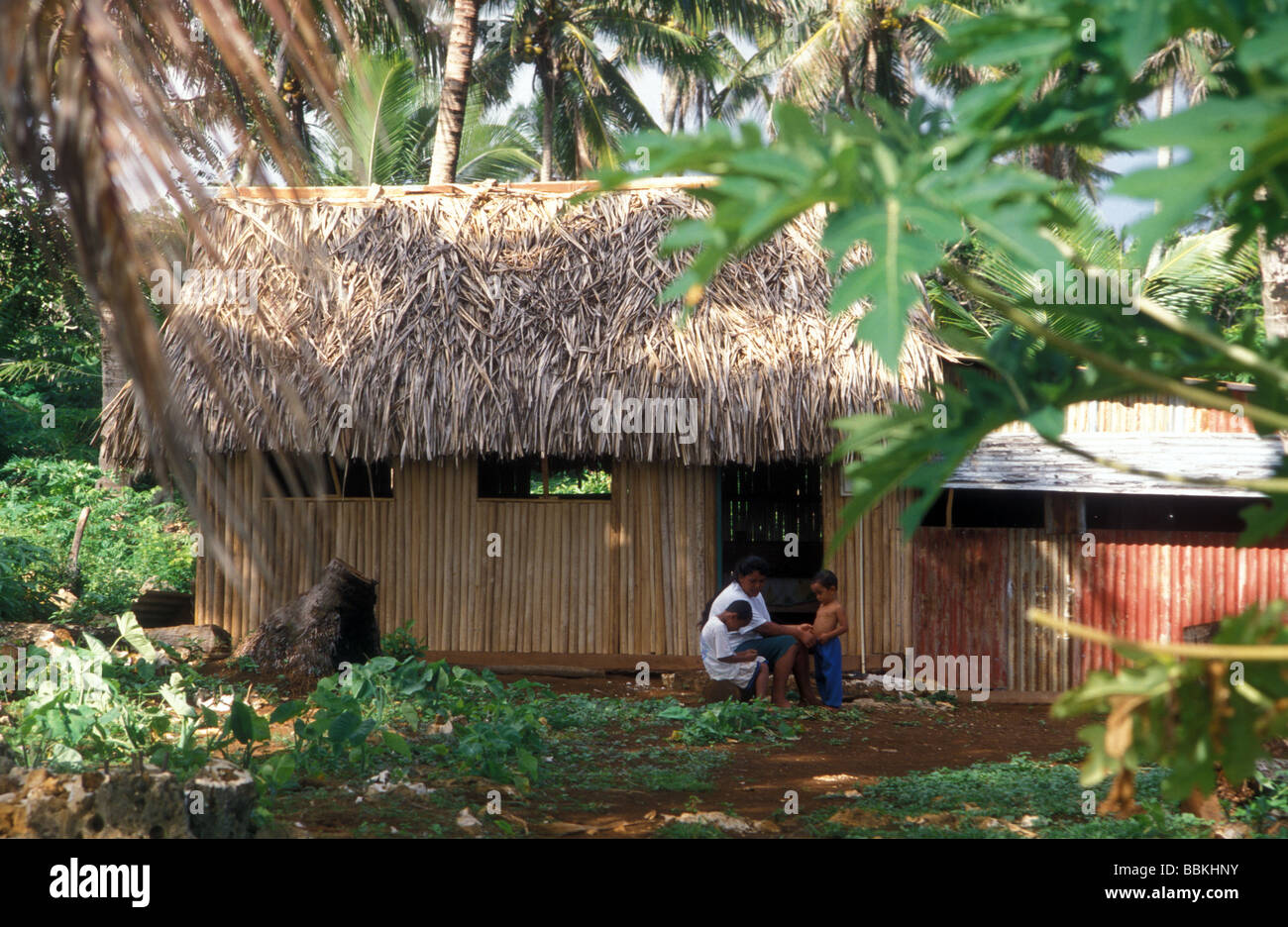 house in ivarua village mangaia cook islands Stock Photo - Alamy