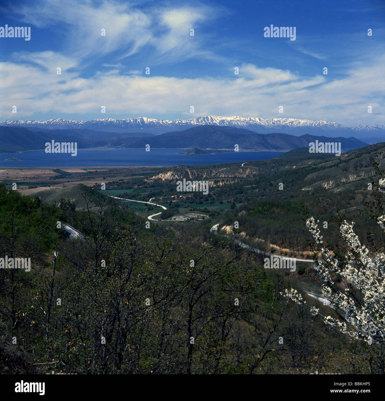 Greece, prespes lakes, Big Prespa view Stock Photo - Alamy