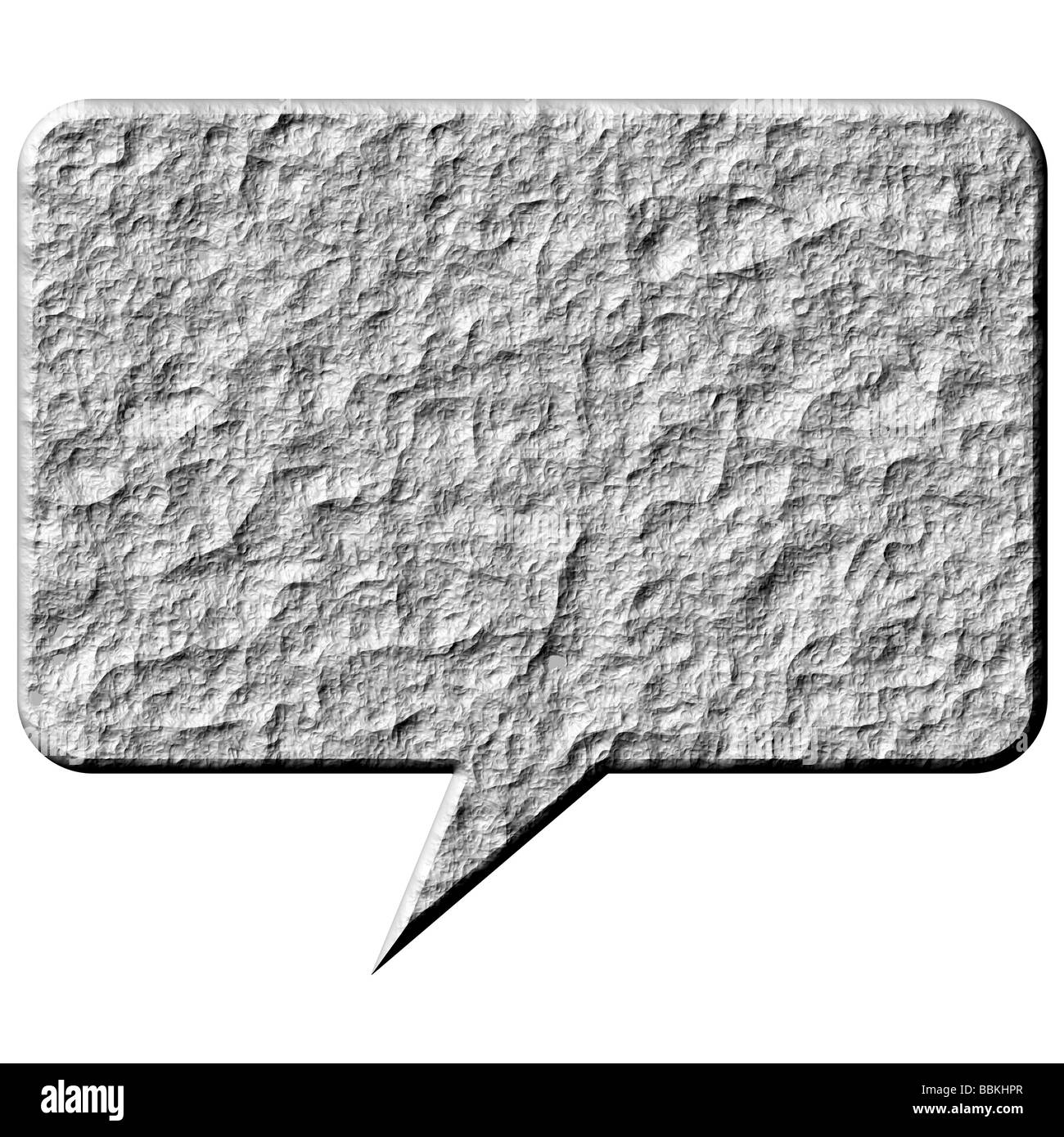 3d stone speech bubble Stock Photo - Alamy