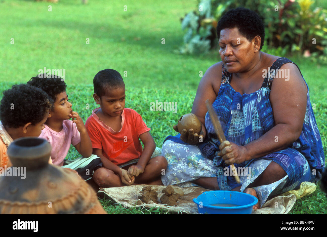 pottery at nasilai rewa village fiji Stock Photo - Alamy