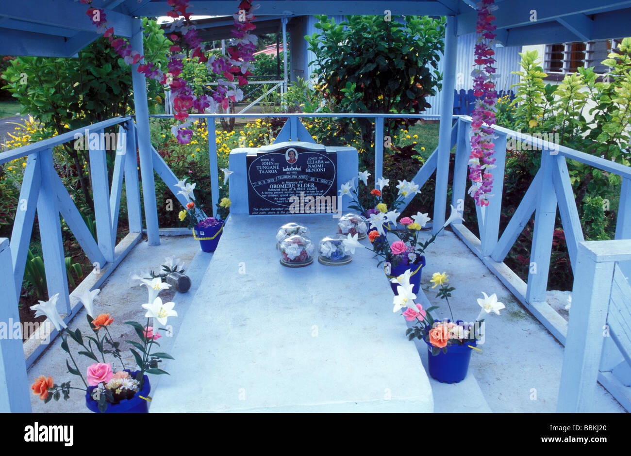 grave cook islands Stock Photo - Alamy