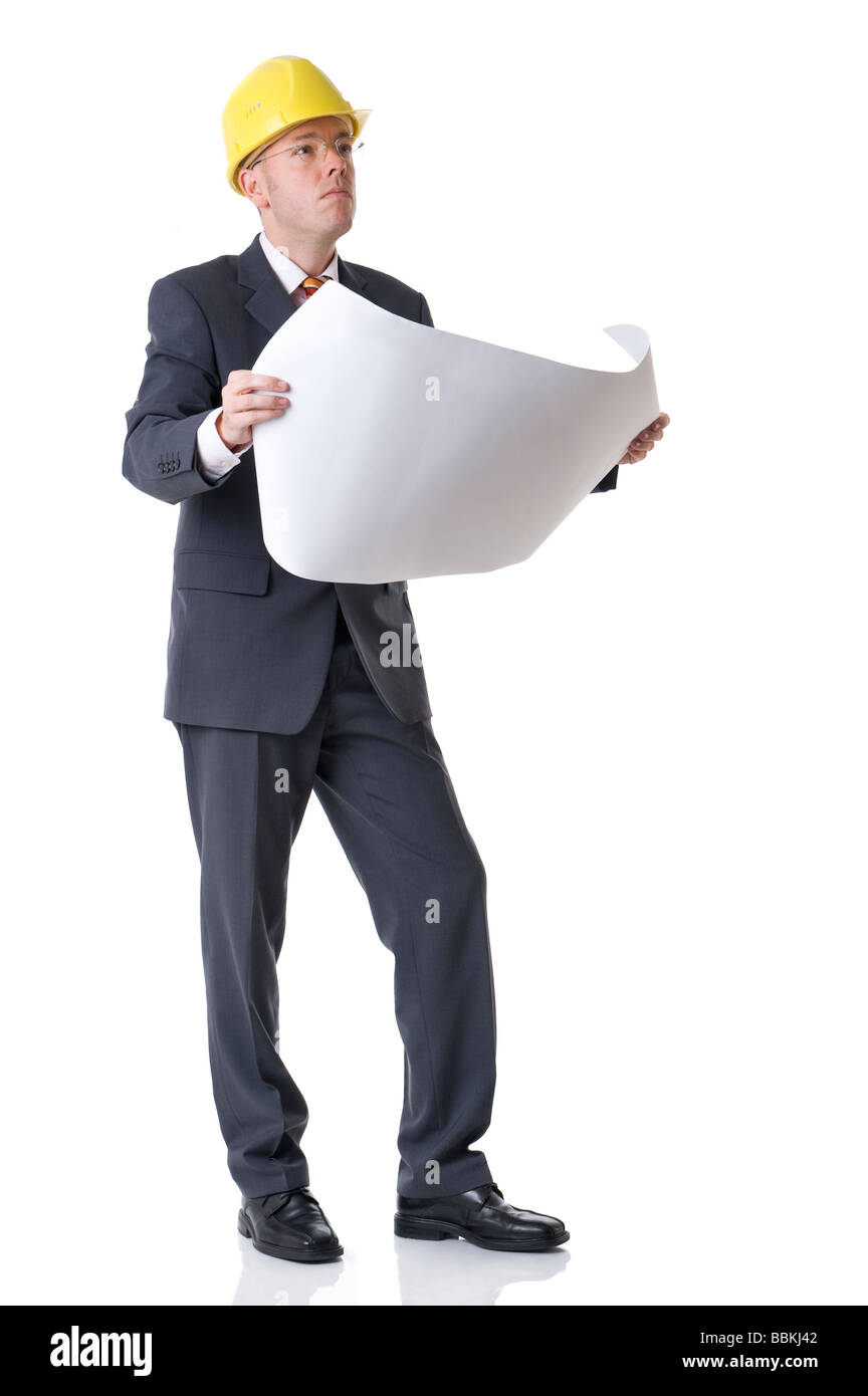 Young and successful architect Full isolated studio picture Stock Photo ...