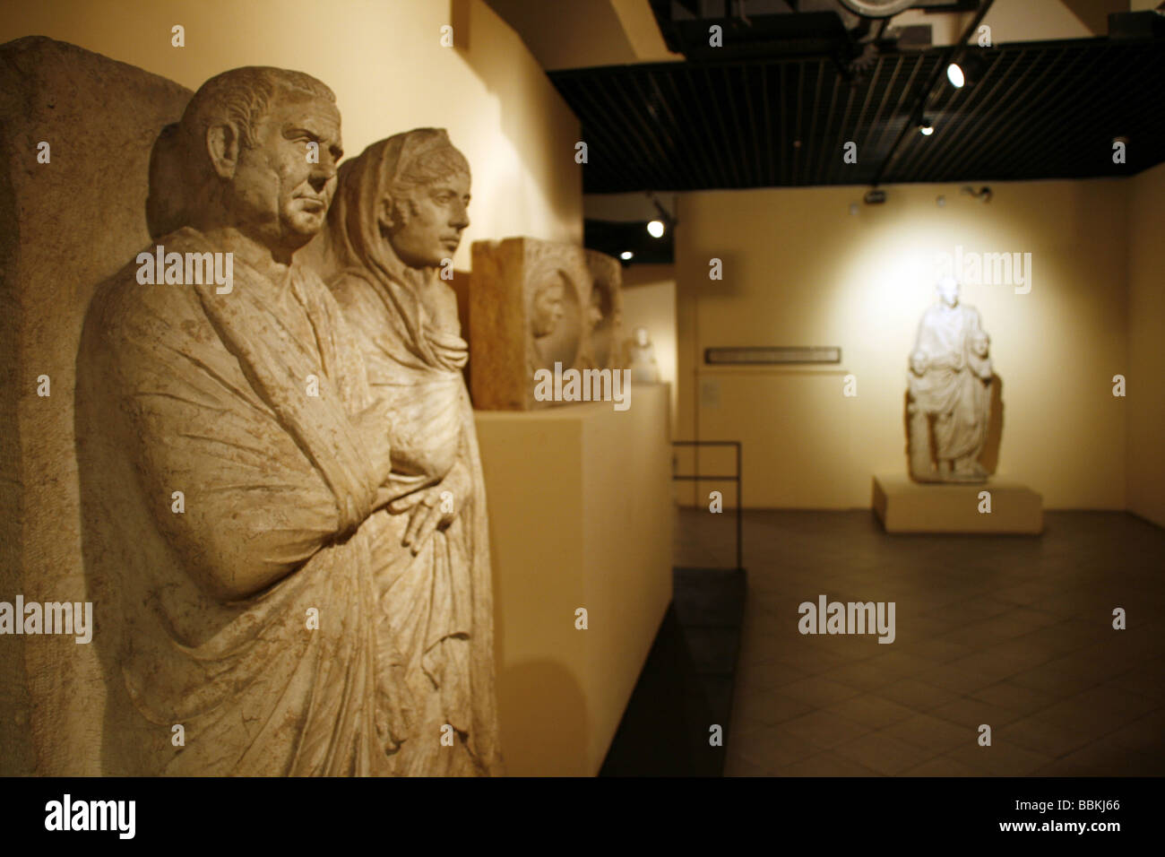 roman funeral statue at the centrale montemartini power station museum ...