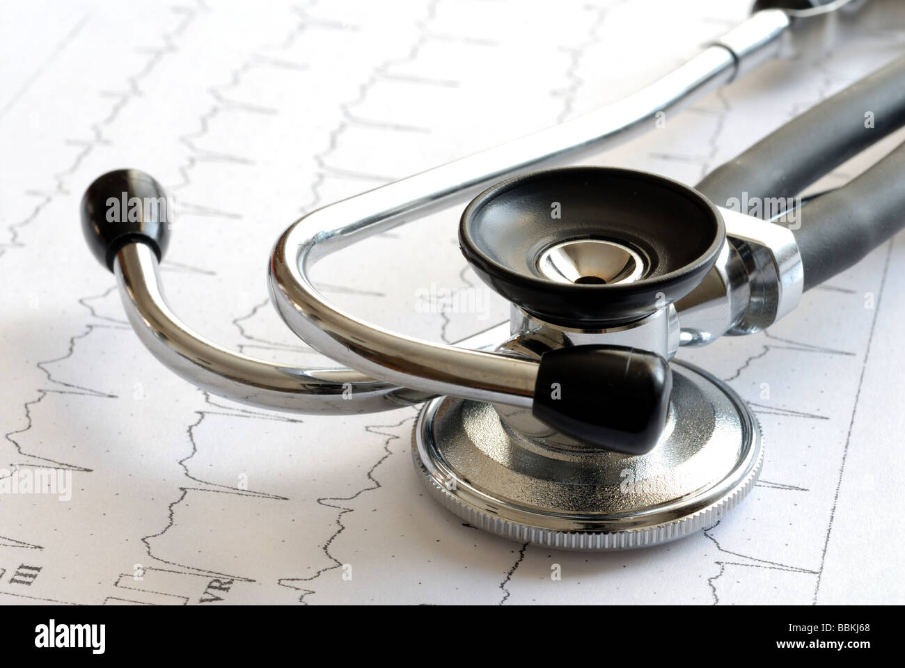 Stethoscope and ECG Stock Photo - Alamy
