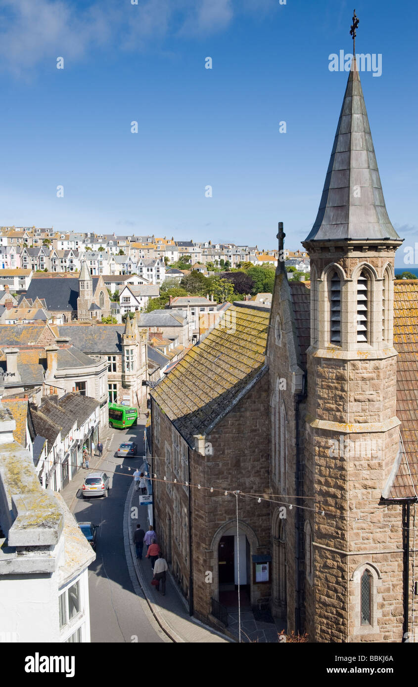 Roman Catholic Church on Tregenna Hill in St Ives Cornwall Stock Photo ...