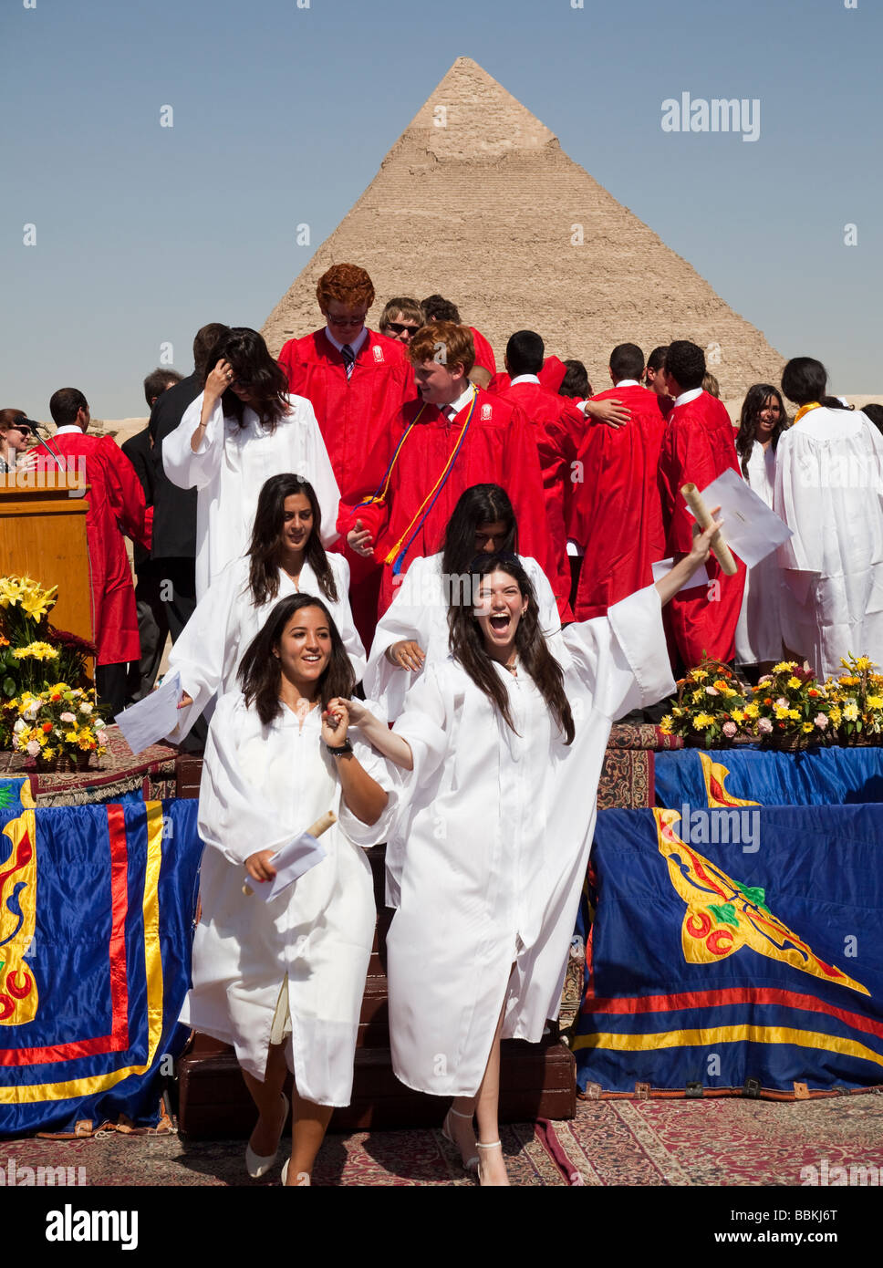 students celebrating, Cairo American College (CAC) High School ...