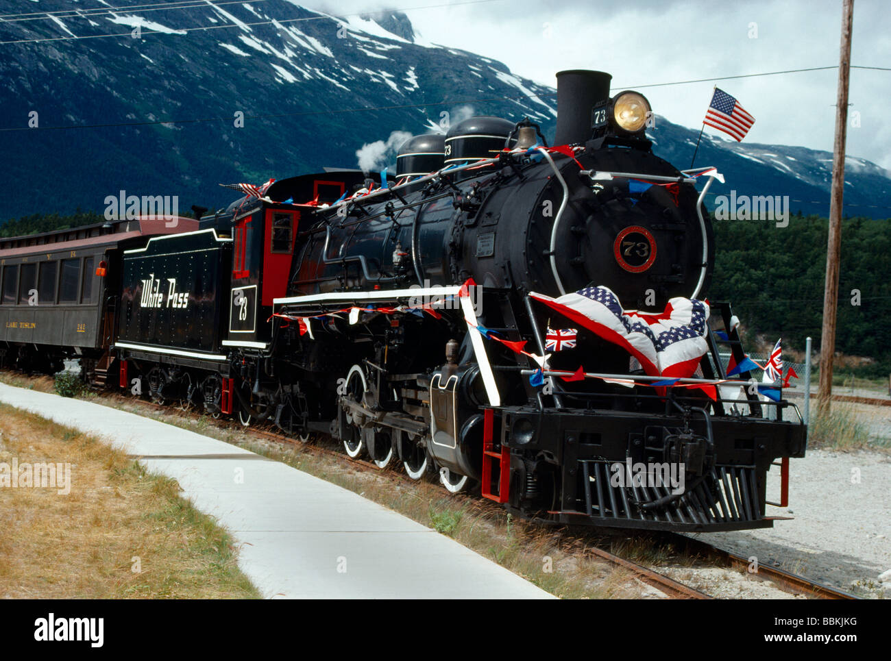 Skagway Alaska Usa White Pass Train Stock Photo - Alamy