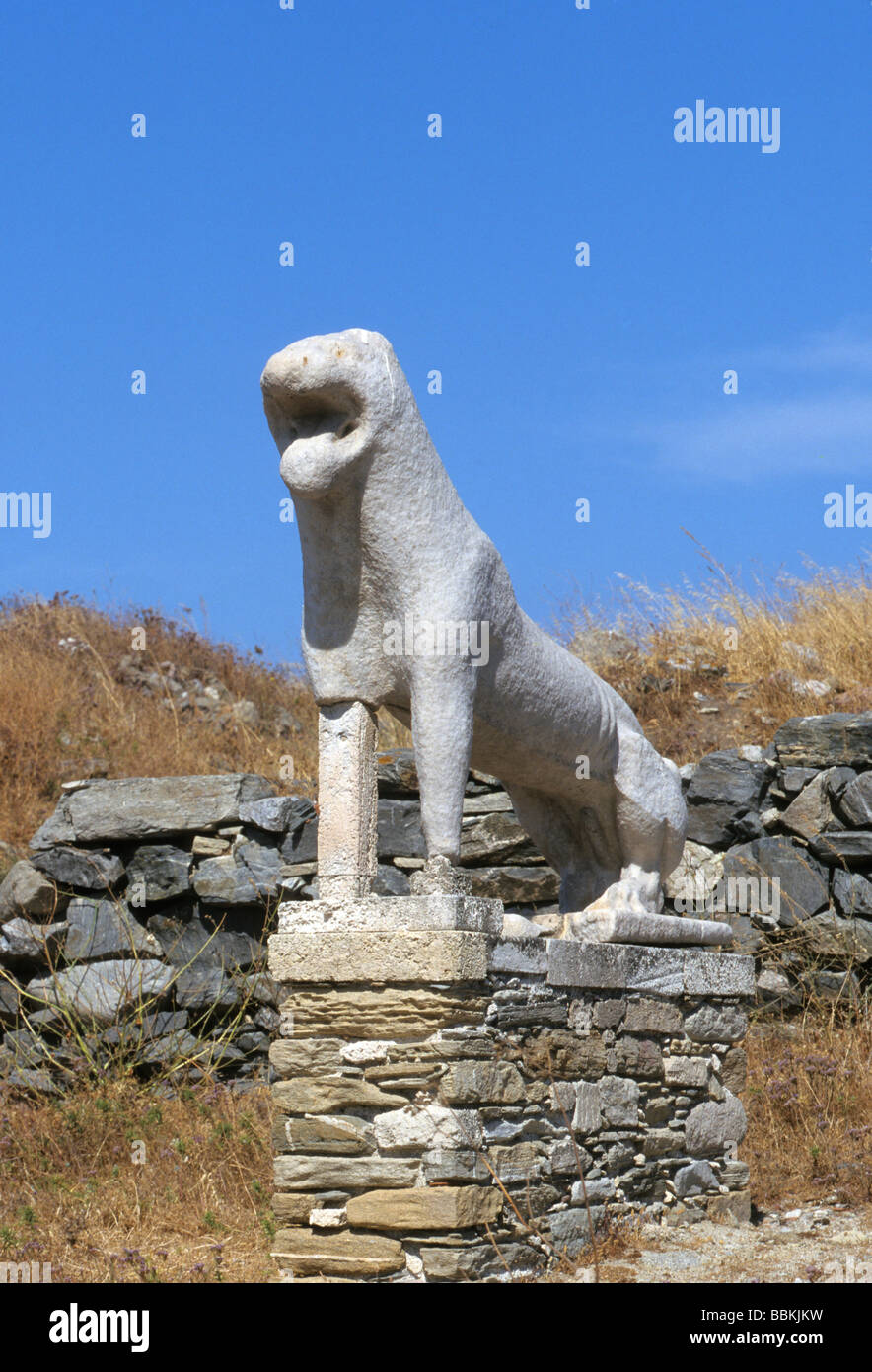 The Lion Terrace, Delos, Cyclades, Greece Stock Photo - Alamy