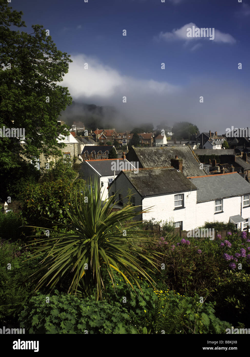 the village of lynton devon england Stock Photo - Alamy