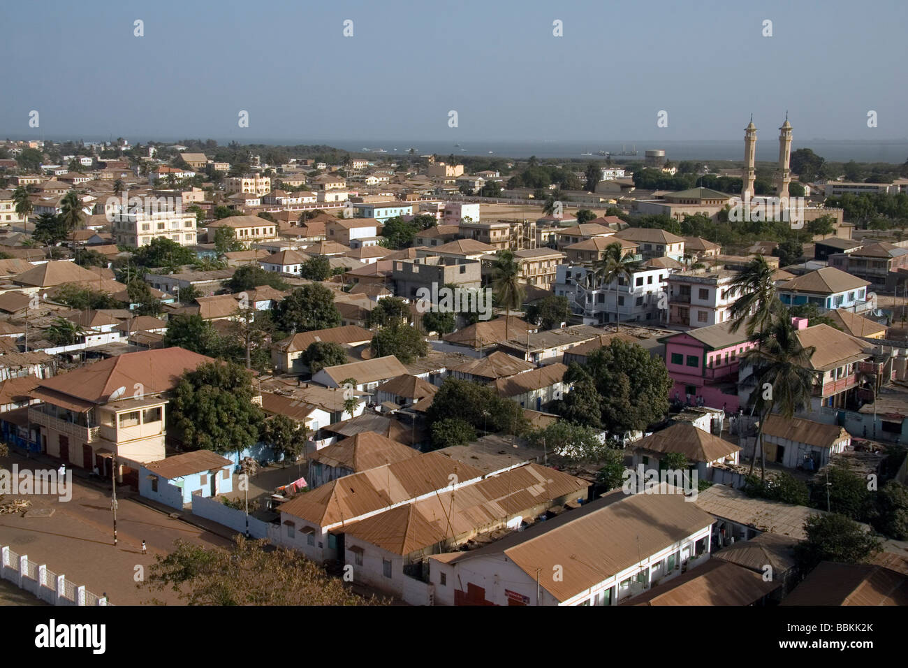 View over Banjul Gambia West Africa from Arch 22 Stock Photo - Alamy