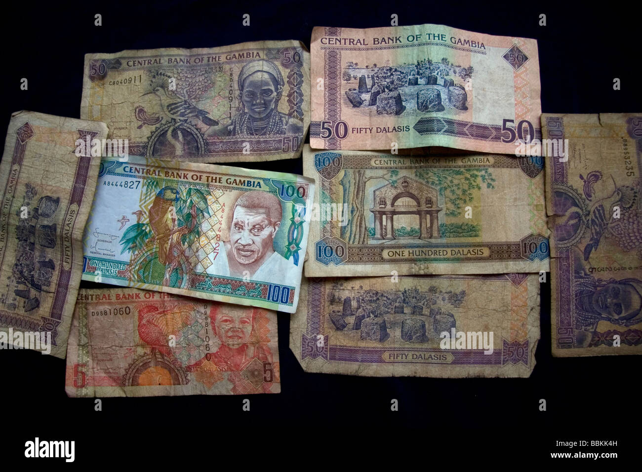 Banknotes Gambia West Africa Stock Photo - Alamy
