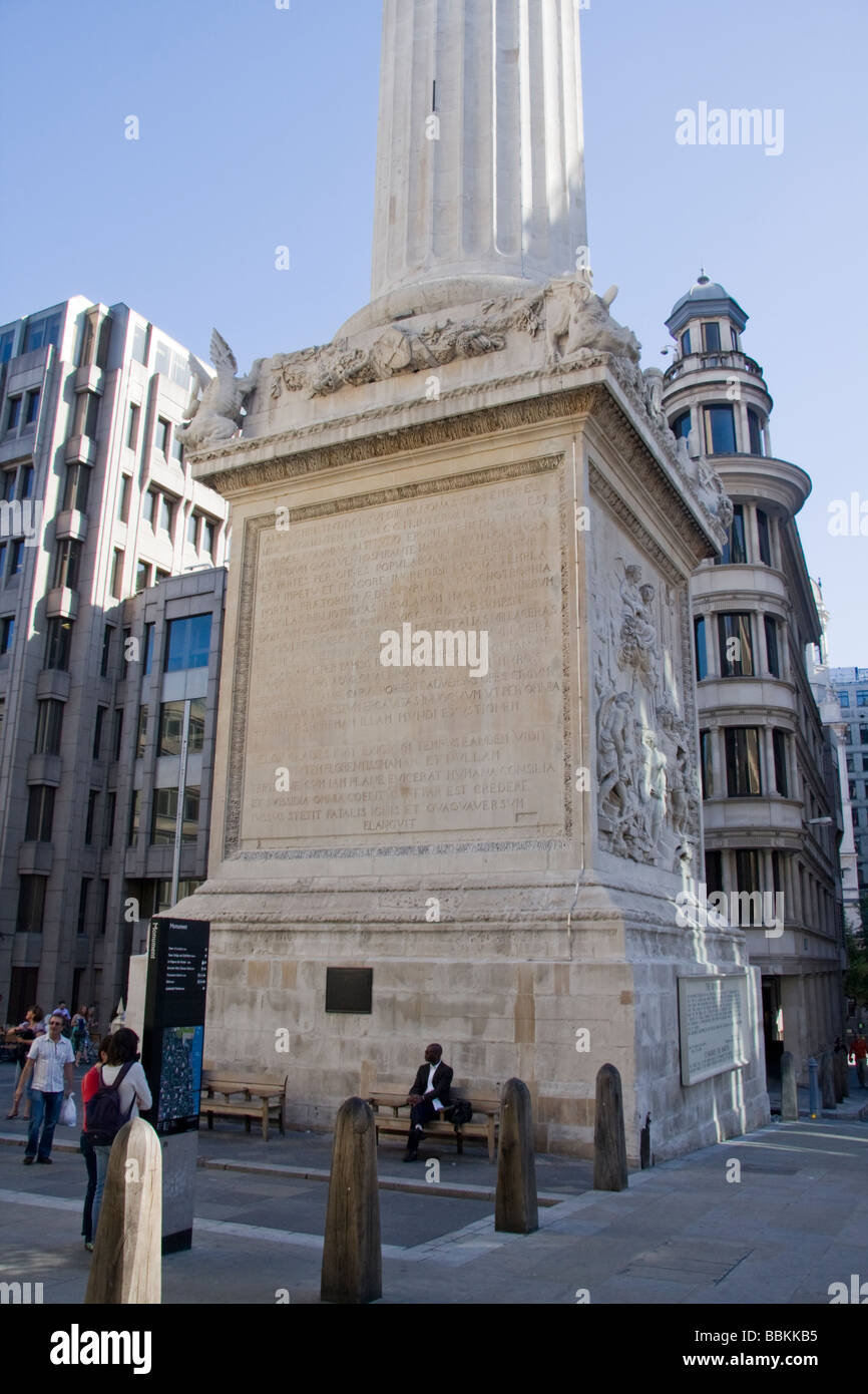 The Monument City of London England Stock Photo - Alamy