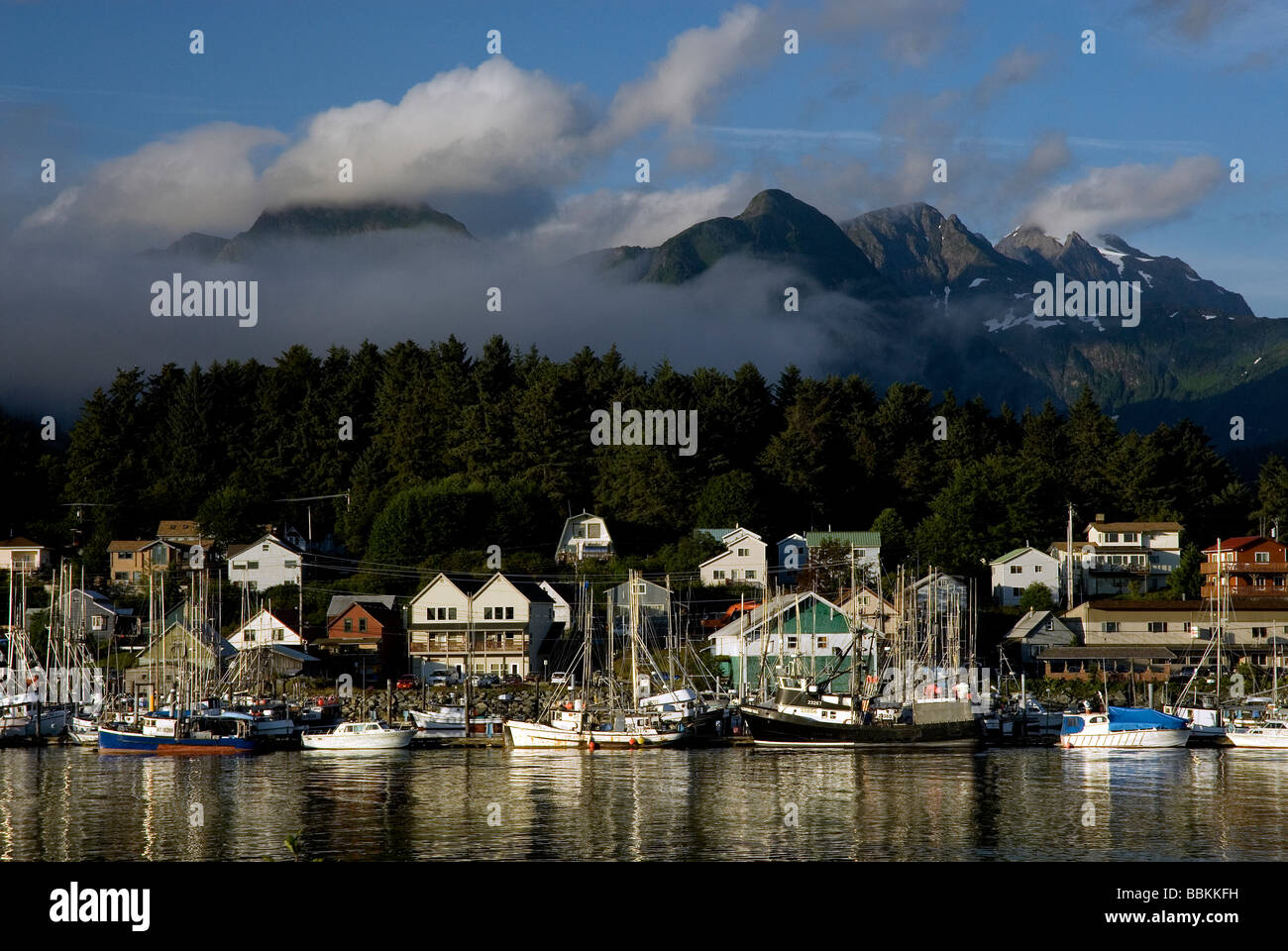 Sitka from Japonski Island in the late evening Sitka Alaska USA Stock ...