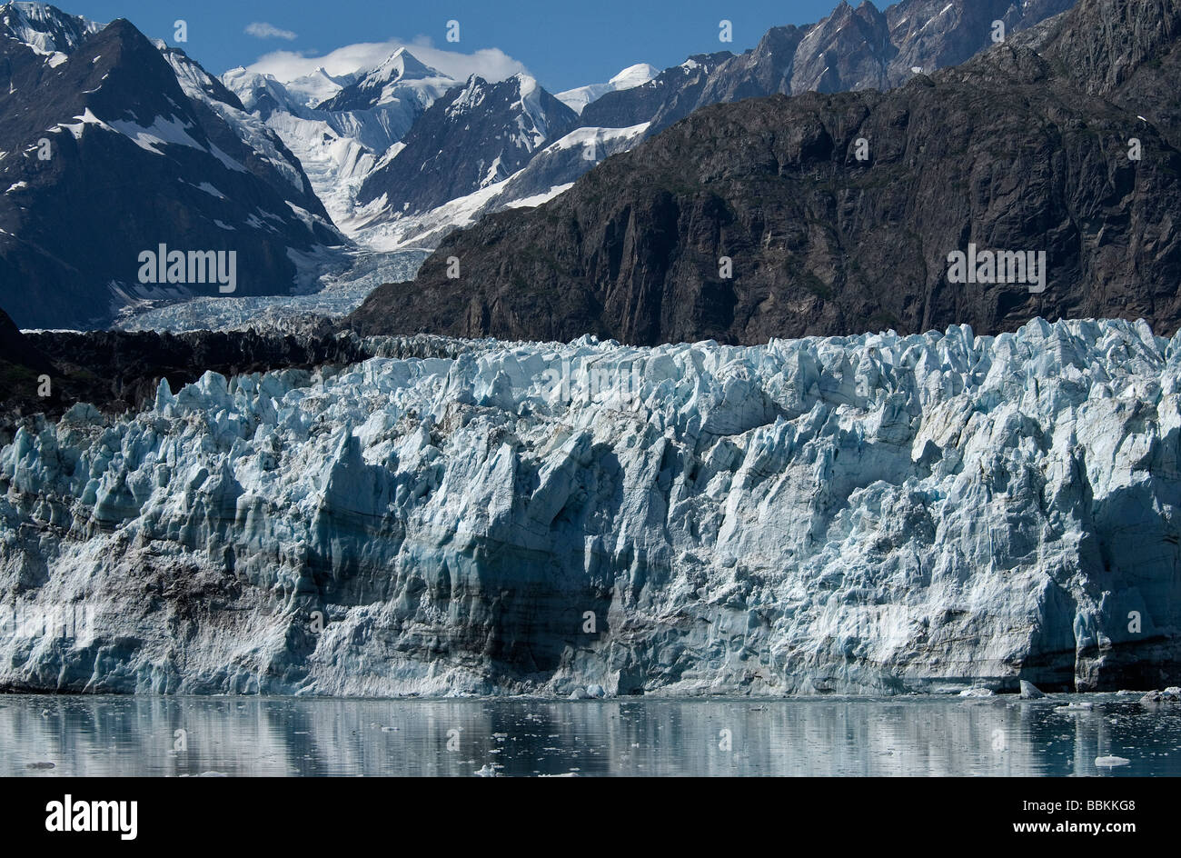 Margerie Glacier with Fairweather Range back Glacier Bay National Park ...