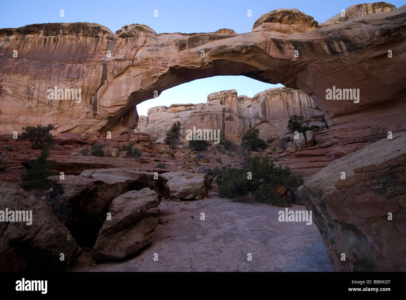 Hickman Natural Bridge Capitol Reef National Park Utah USA Stock Photo ...