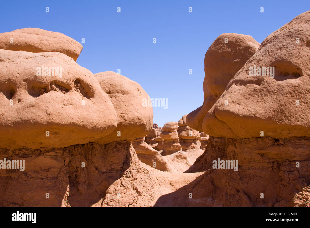 Eroded rock formation, Goblin Valley State Park, Utah Stock Photo - Alamy