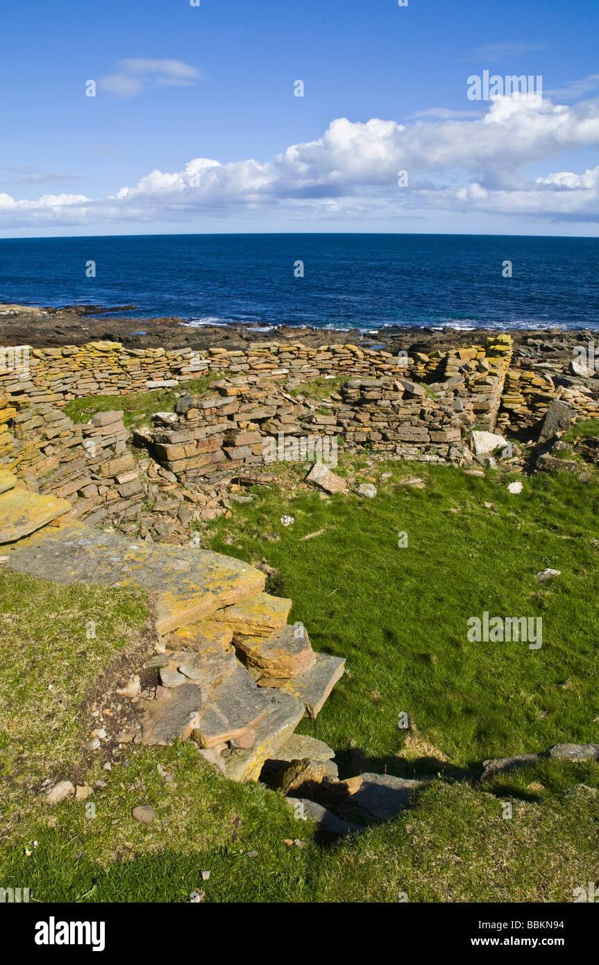 dh Burrian Point NORTH RONALDSAY ORKNEY Burrian Broch iron age tower ...