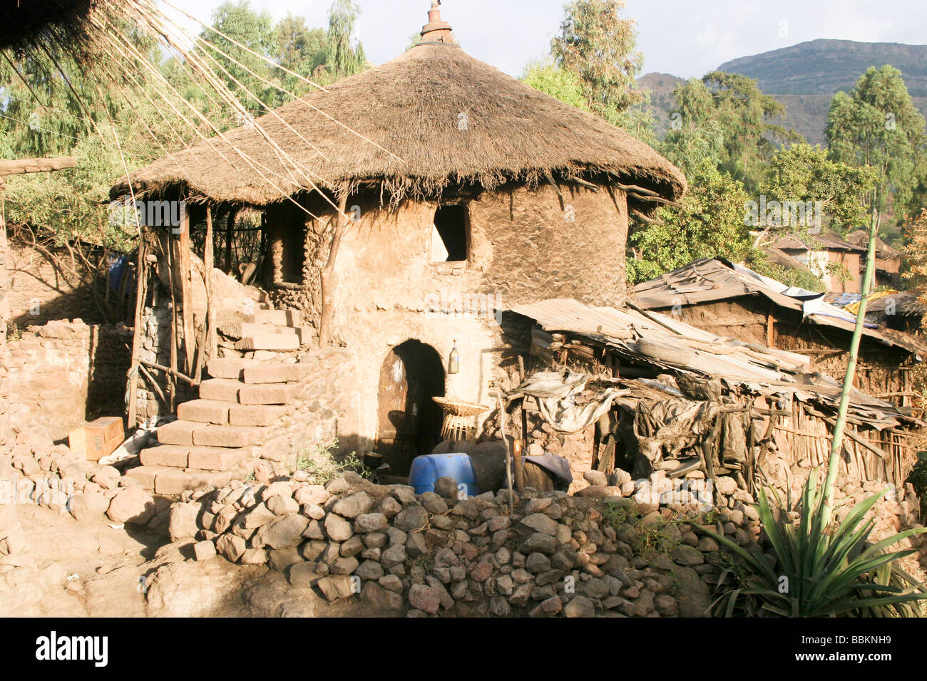Africa Ethiopia Lalibela Mud hut Stock Photo - Alamy