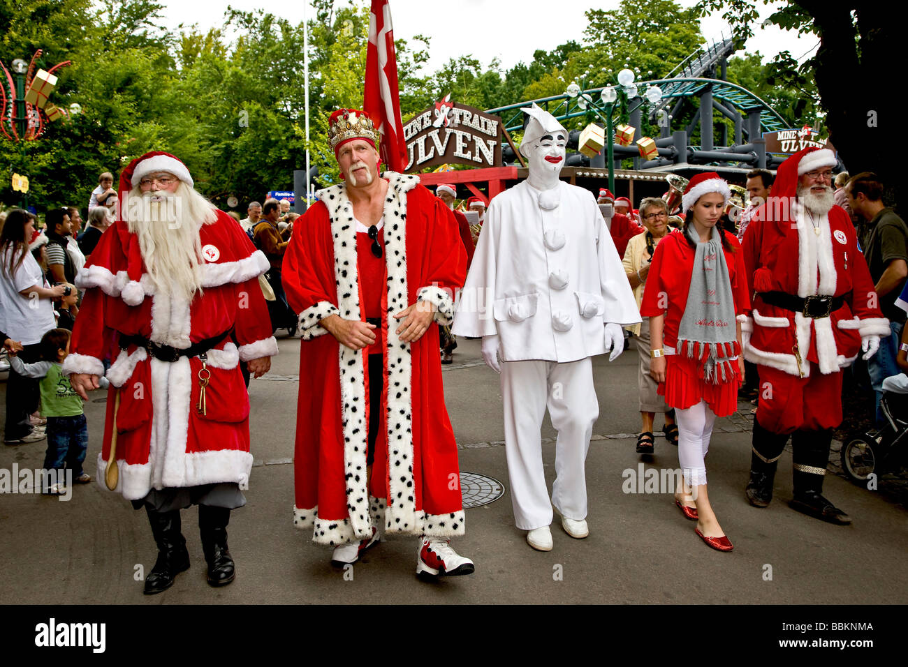 Santa Claus parade, Bakken, Klampenborg, Denmark Stock Photo - Alamy