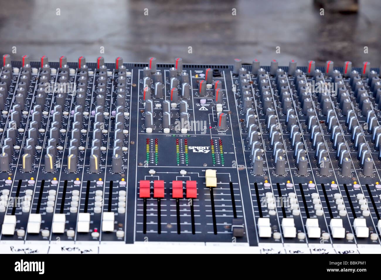 Audio sound mixer board Stock Photo - Alamy