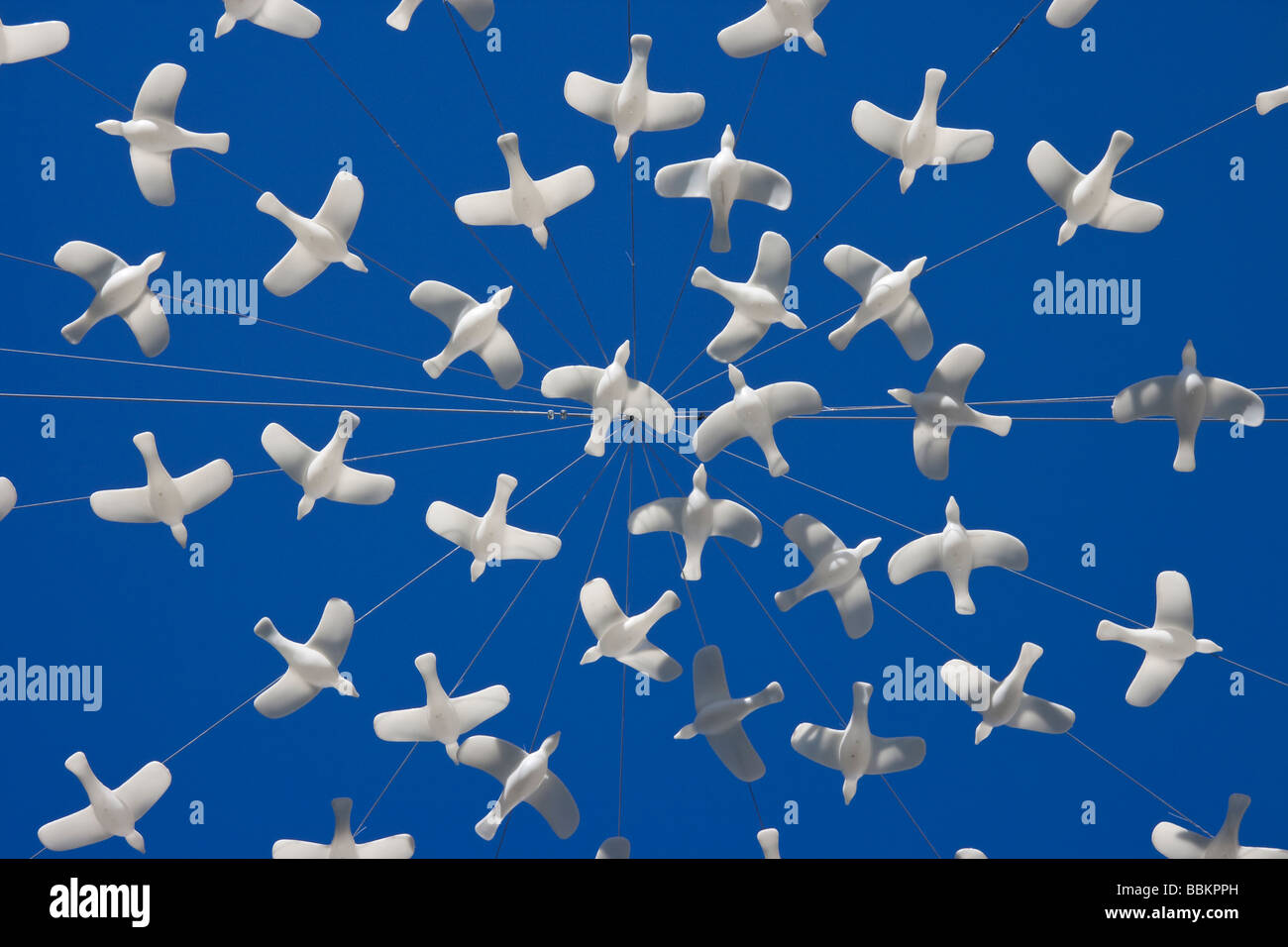 Plastic doves in Assisi Umbria Italy Stock Photo - Alamy