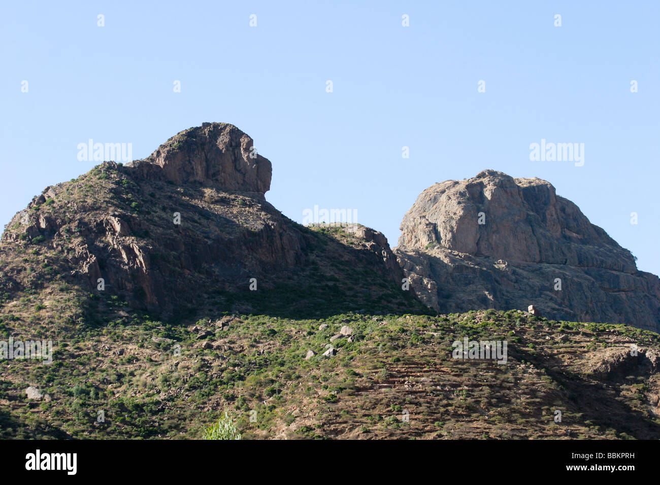 Africa Ethiopia Yeha Lion shaped mountain rocks Stock Photo - Alamy