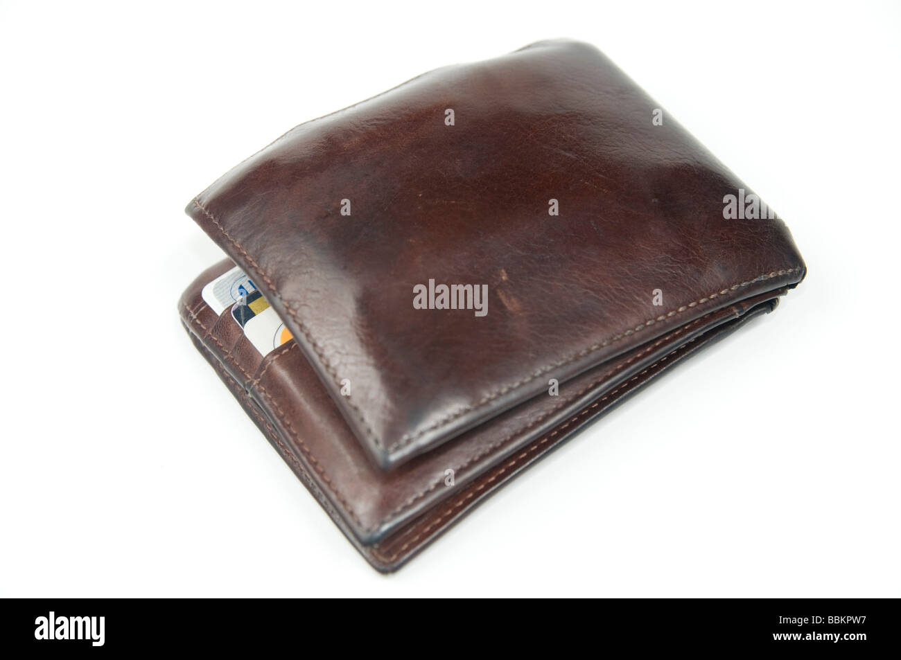 Cutout of a Man's wallet on white background Stock Photo - Alamy