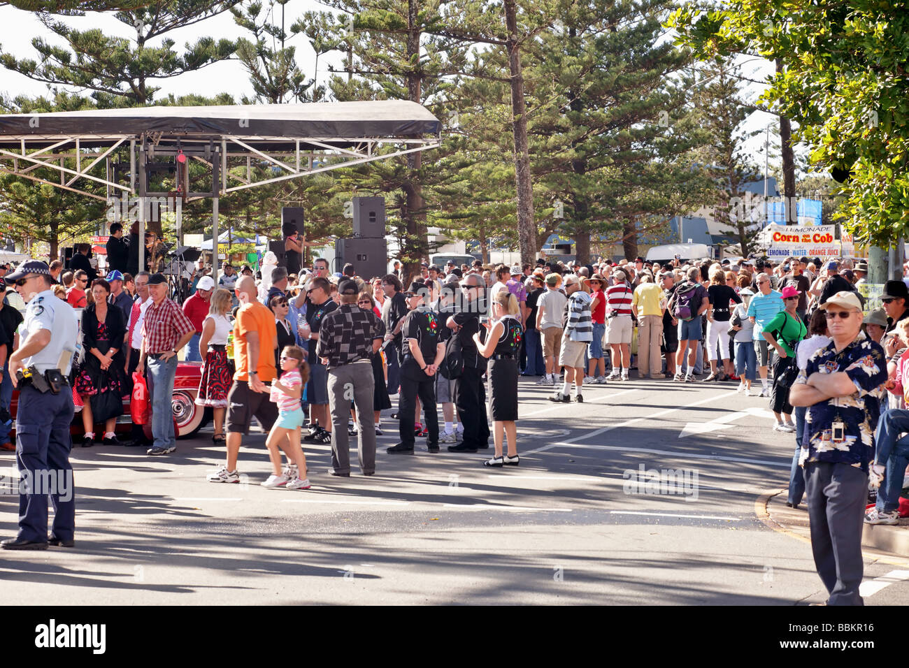 Crowds on closed street hi-res stock photography and images - Alamy
