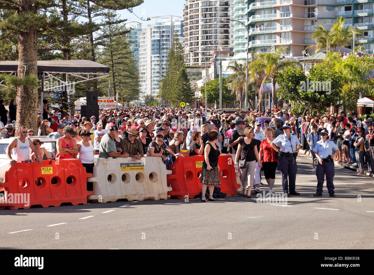 Crowds on closed street hi-res stock photography and images - Alamy