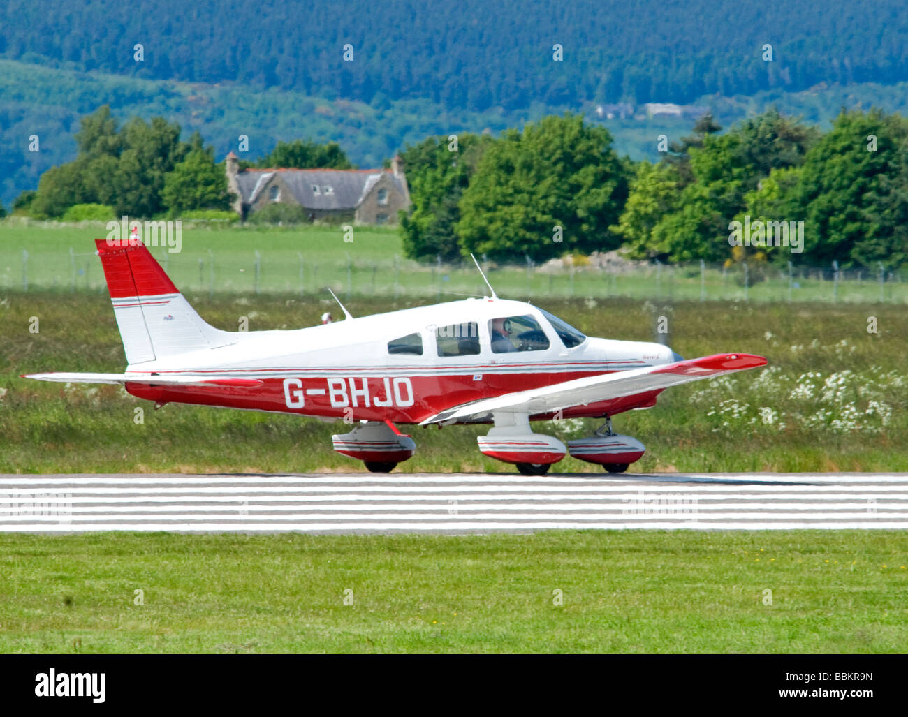 Piper PA-28-161 Warrior II Home Base at Inverness Dalcross Airport ...