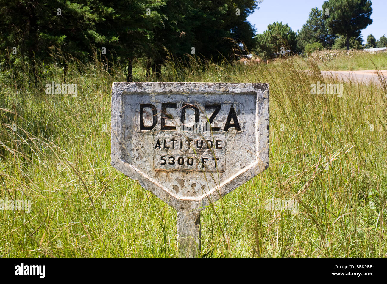 Sign for Dedza, Malawi, Africa Stock Photo - Alamy