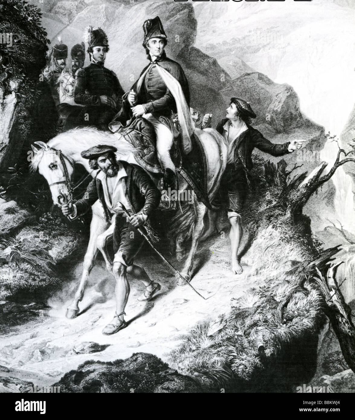 DUKE OF WELLINGTON is guided through Spanish mountain passes during the ...