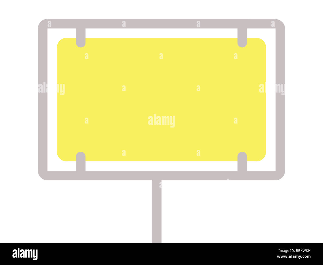 Blank yellow traffic sign isolated on white background Stock Photo - Alamy