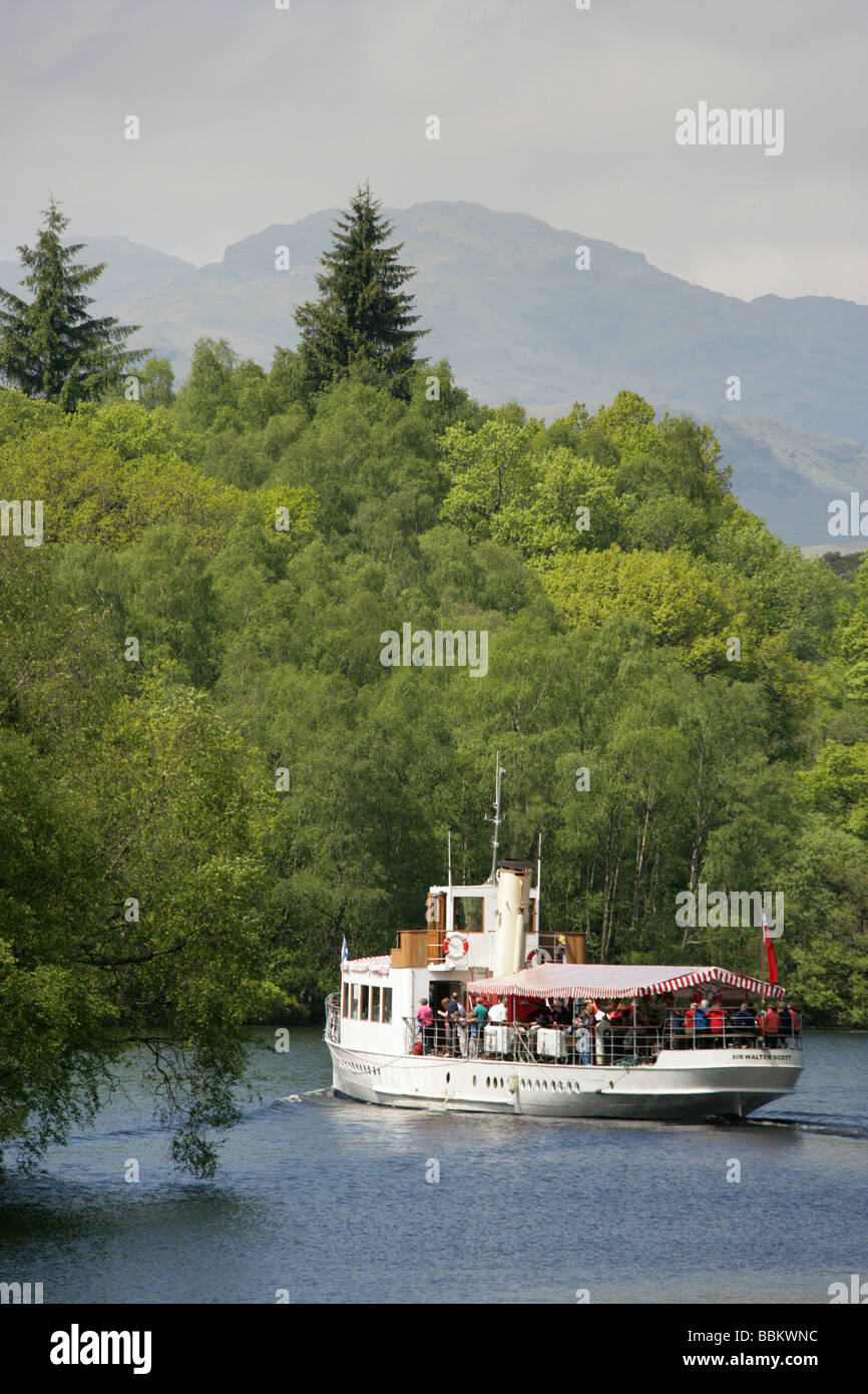 Loch Katrine, Scotland. The pleasure steamer SS Sir Walter Scott ...