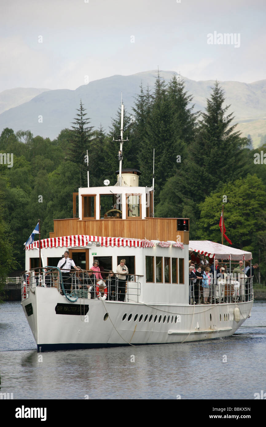 Loch Katrine, Scotland. The pleasure steamer SS Sir Walter Scott ...
