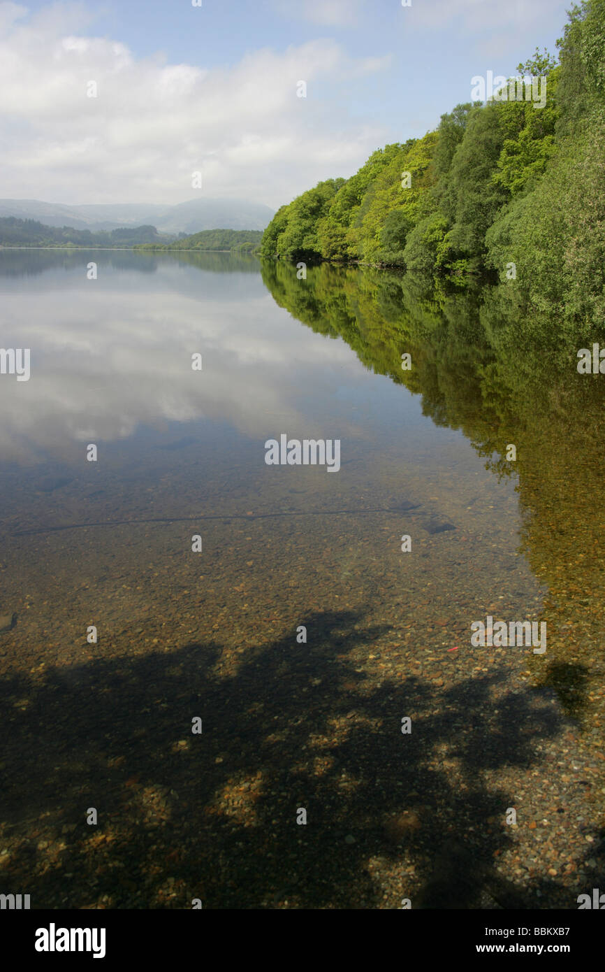 Loch Venachar, Scotland. Scenic morning view of Loch Venachar looking ...