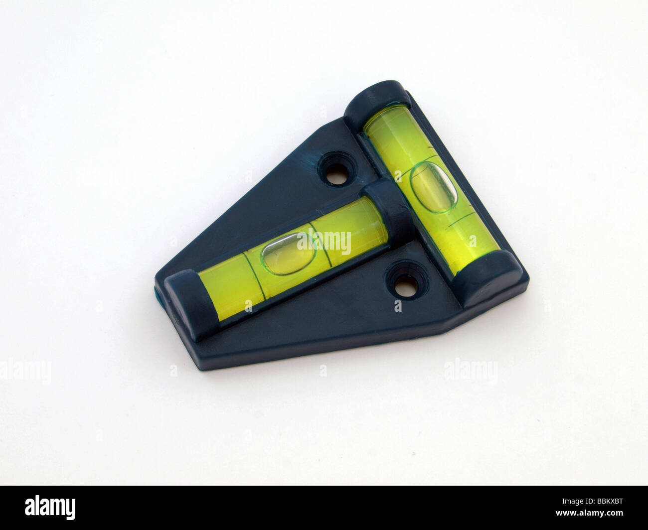 Two way spirit level used in construction Stock Photo - Alamy