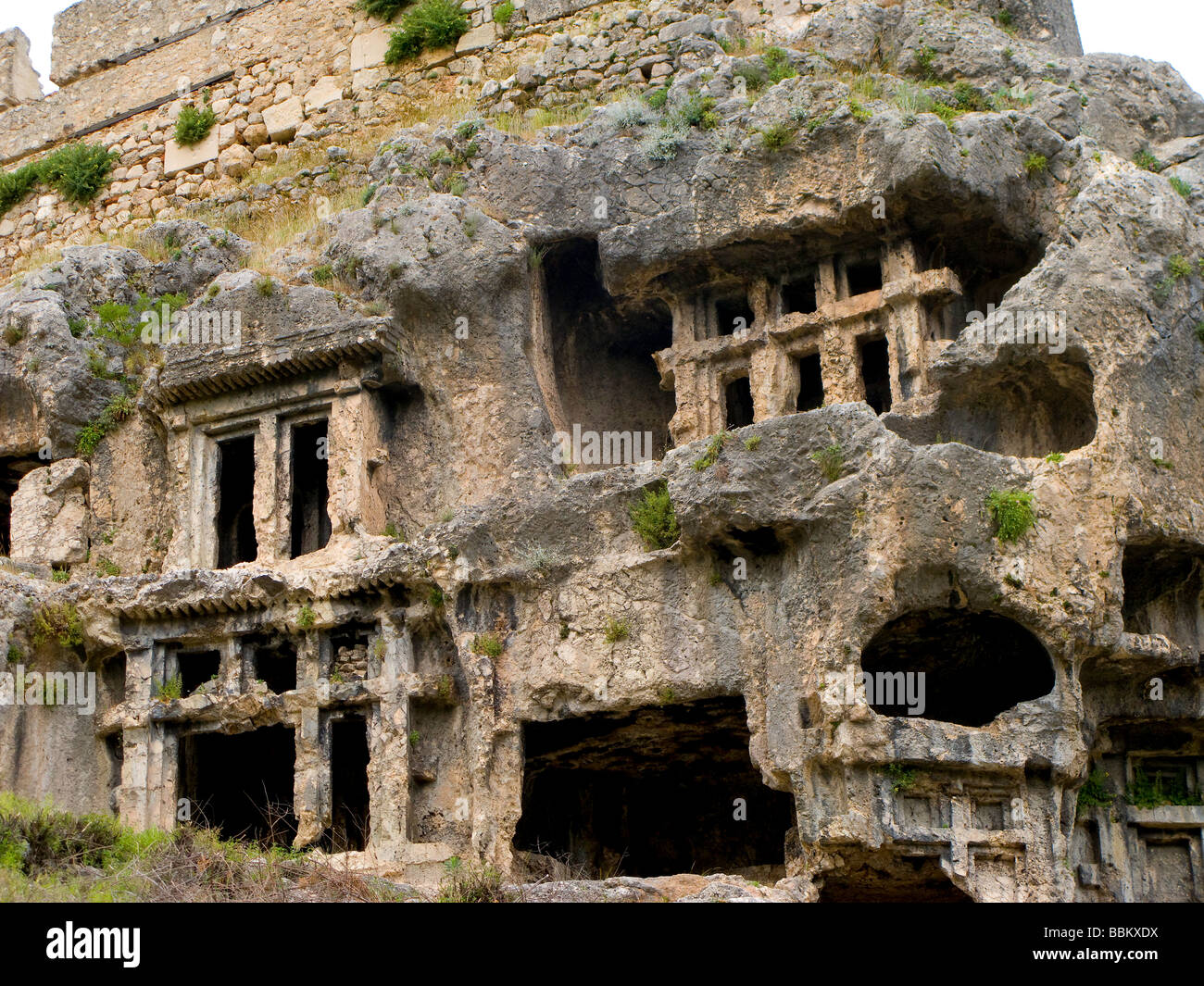 Ancient Lycia Rock Tombs of Tlos, Turkey Stock Photo - Alamy